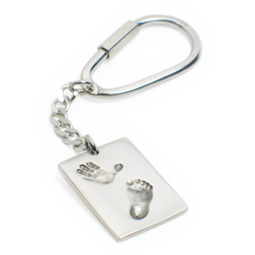 real-handprint-footprint-keychain - FOYA Schmuckdesign